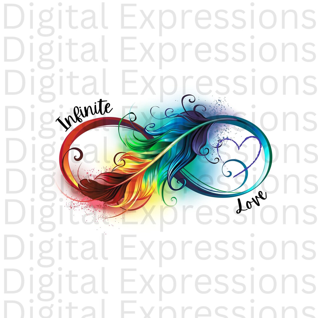 Infinite Love PNG Infinity Instant Download Tie Dye Printable Png ...