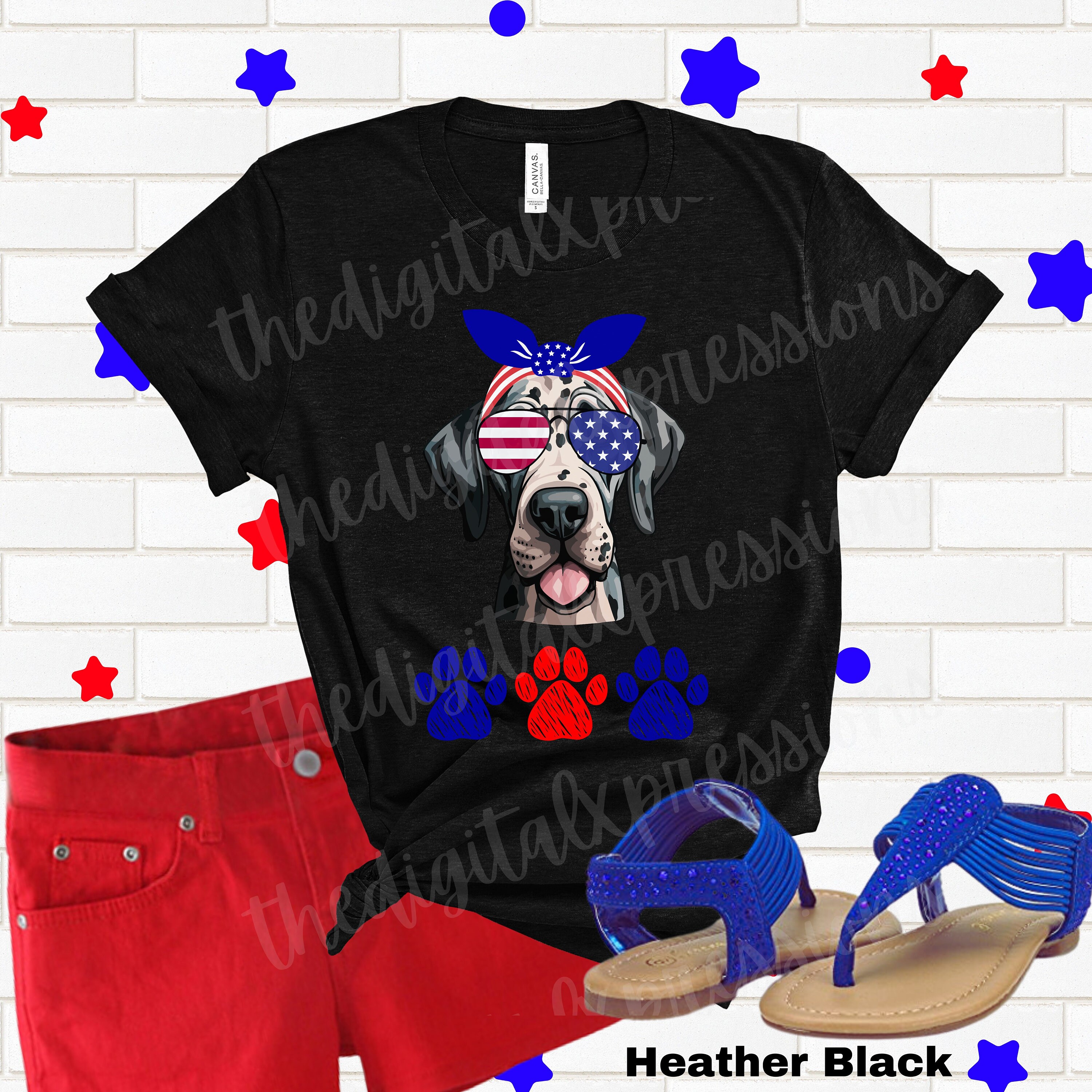 Great Dane Memorial Day PNG Great Dane T-shirt, Independence Day Great ...