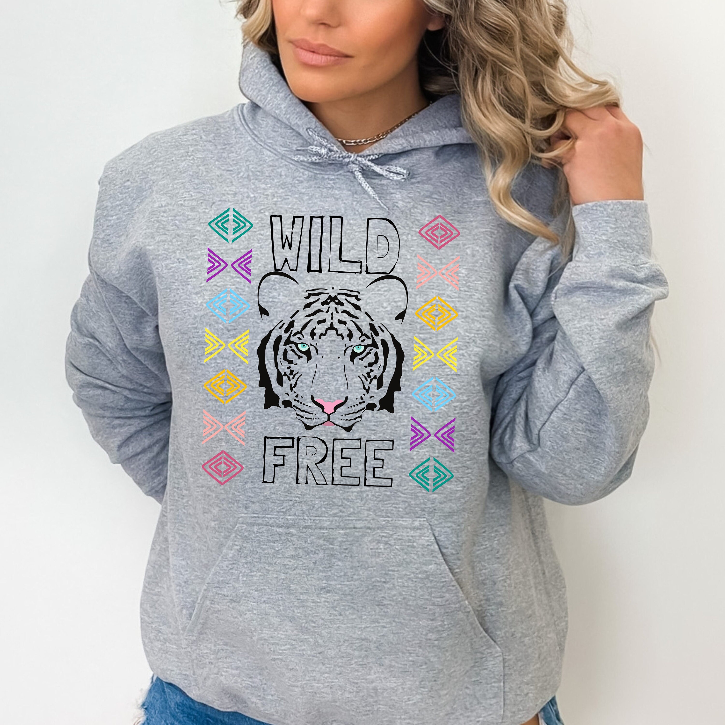 Wild Free Tiger PNG: T-shirt Design, Coffee Mug Printable (digital ...