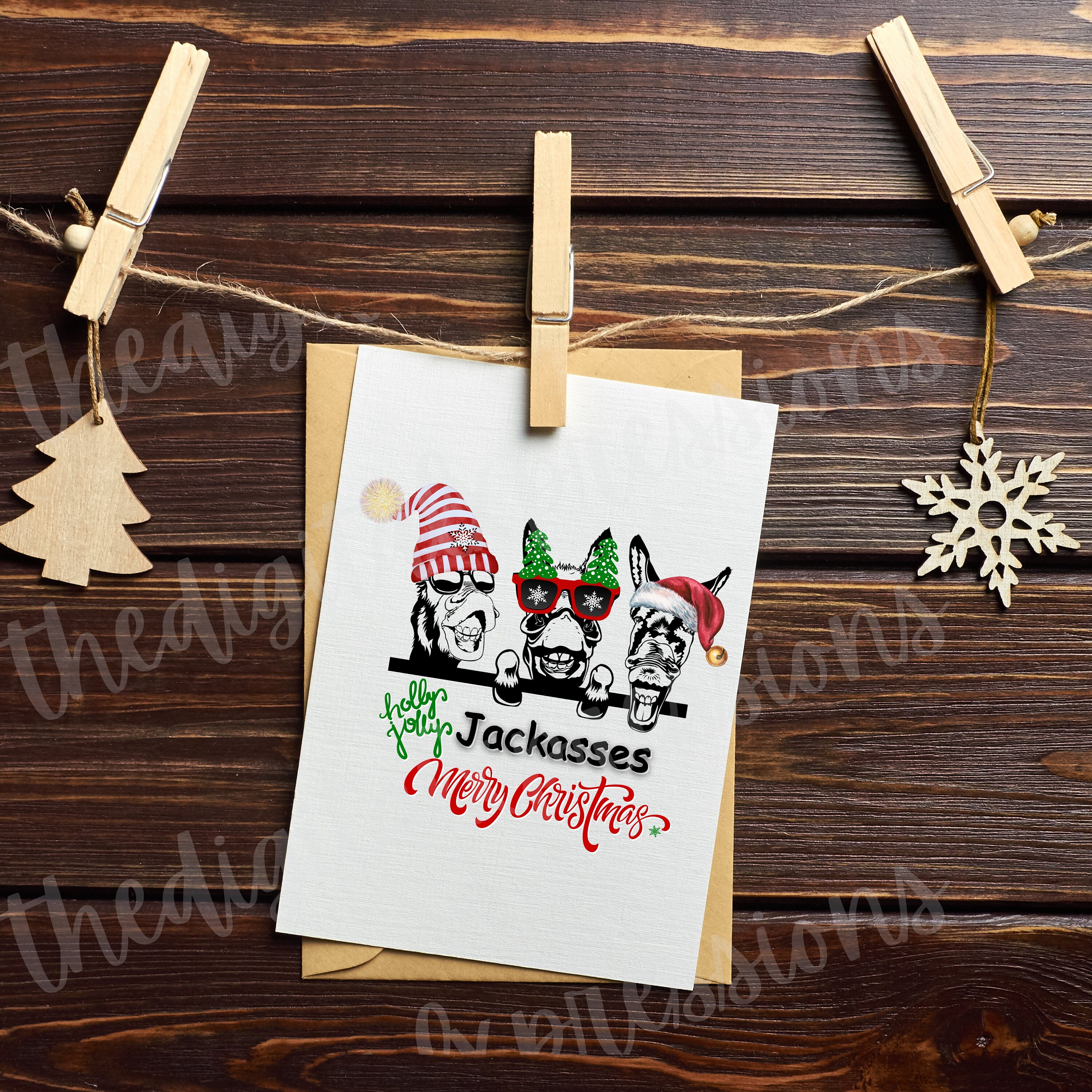 Donkey PNG Christmas PNG Instant Download Printable Png Jackass Shirt ...