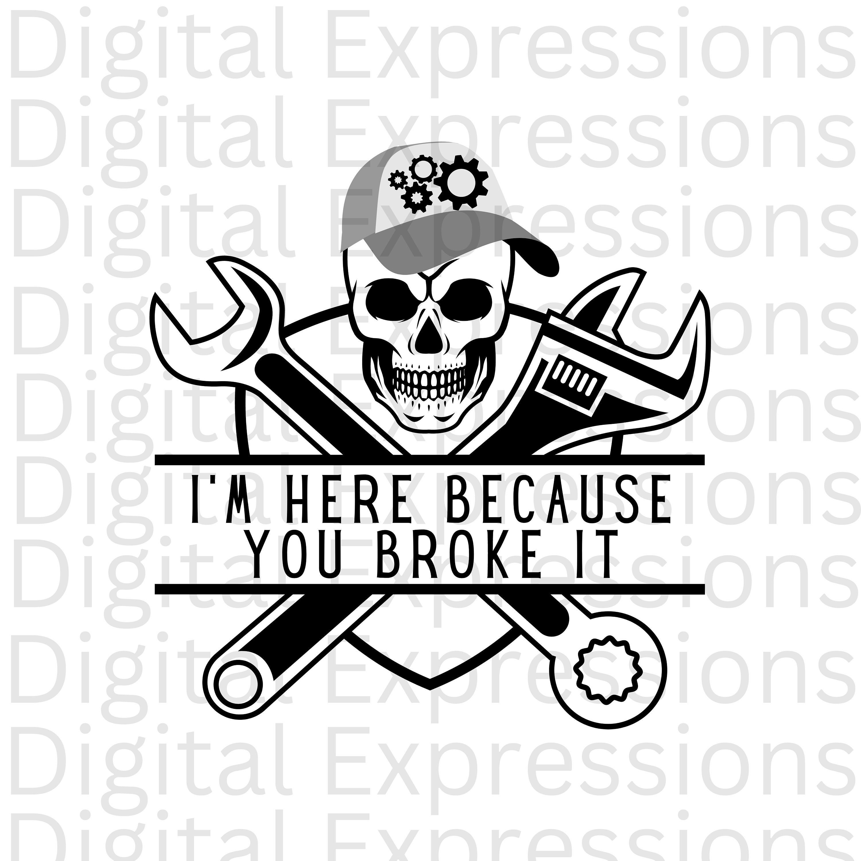 Skull PNG Mechanic Png Skull JPG Instant Download Printable Decal ...