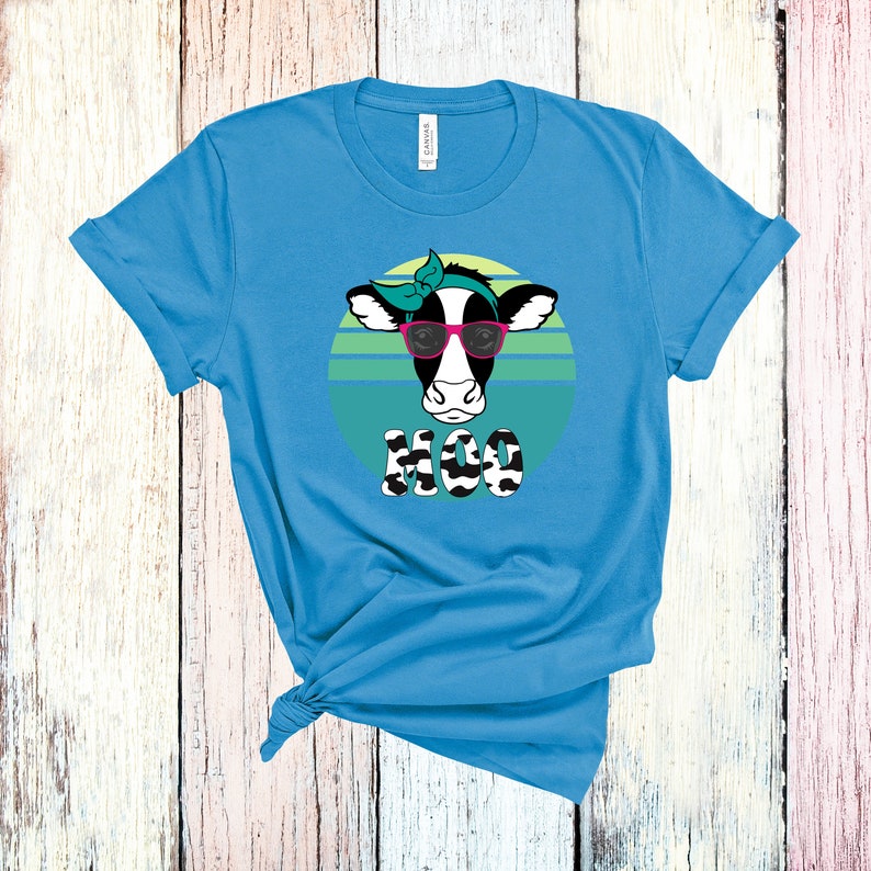Moo Cow Tshirt PNG File Digital Download Instant Download Cow Design ...