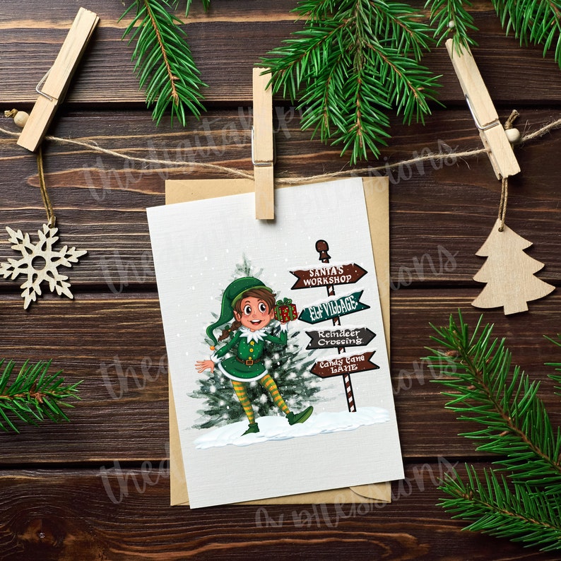 Christmas Elf PNG Elf Clipart Instant Download Printable Christmas ...