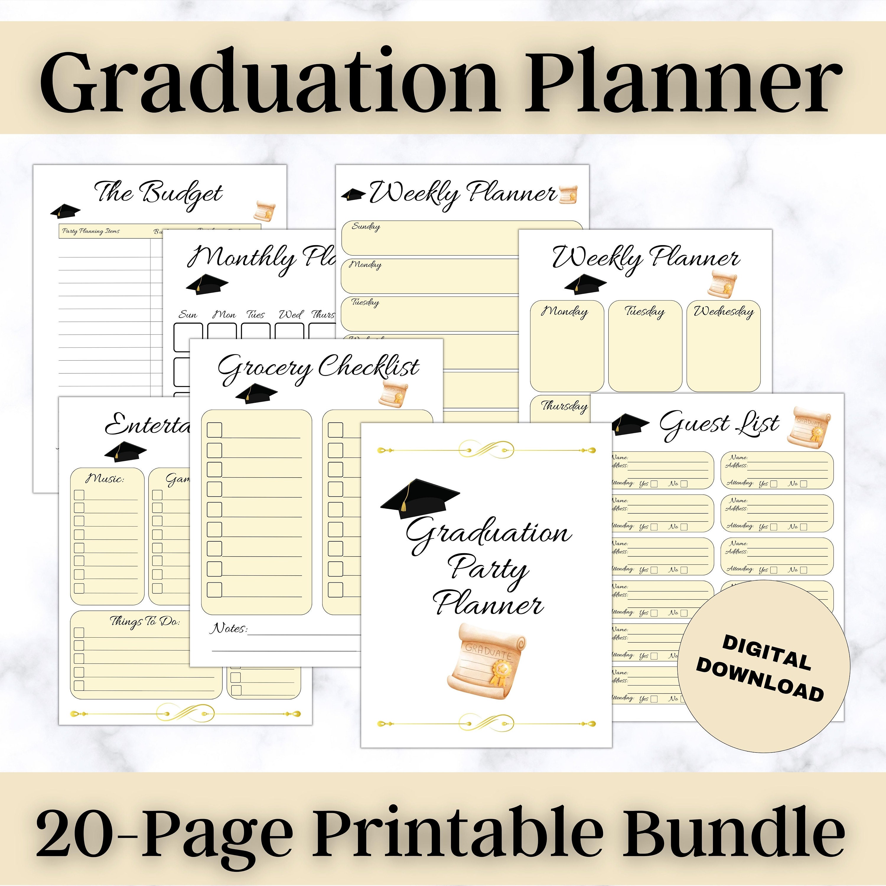 High School Graduation Planner PDF Files Instant Download Printable ...