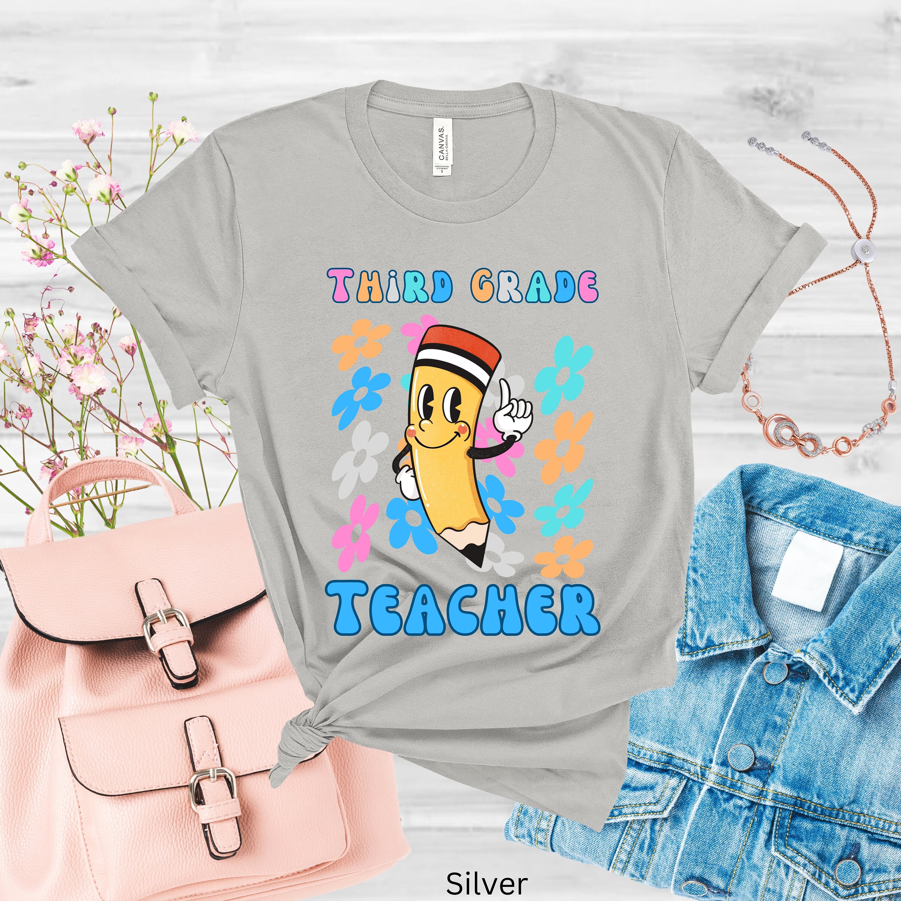 Retro Third Grade Teacher PNG for Tshirt 3rd Grade Teacher JPG - Etsy