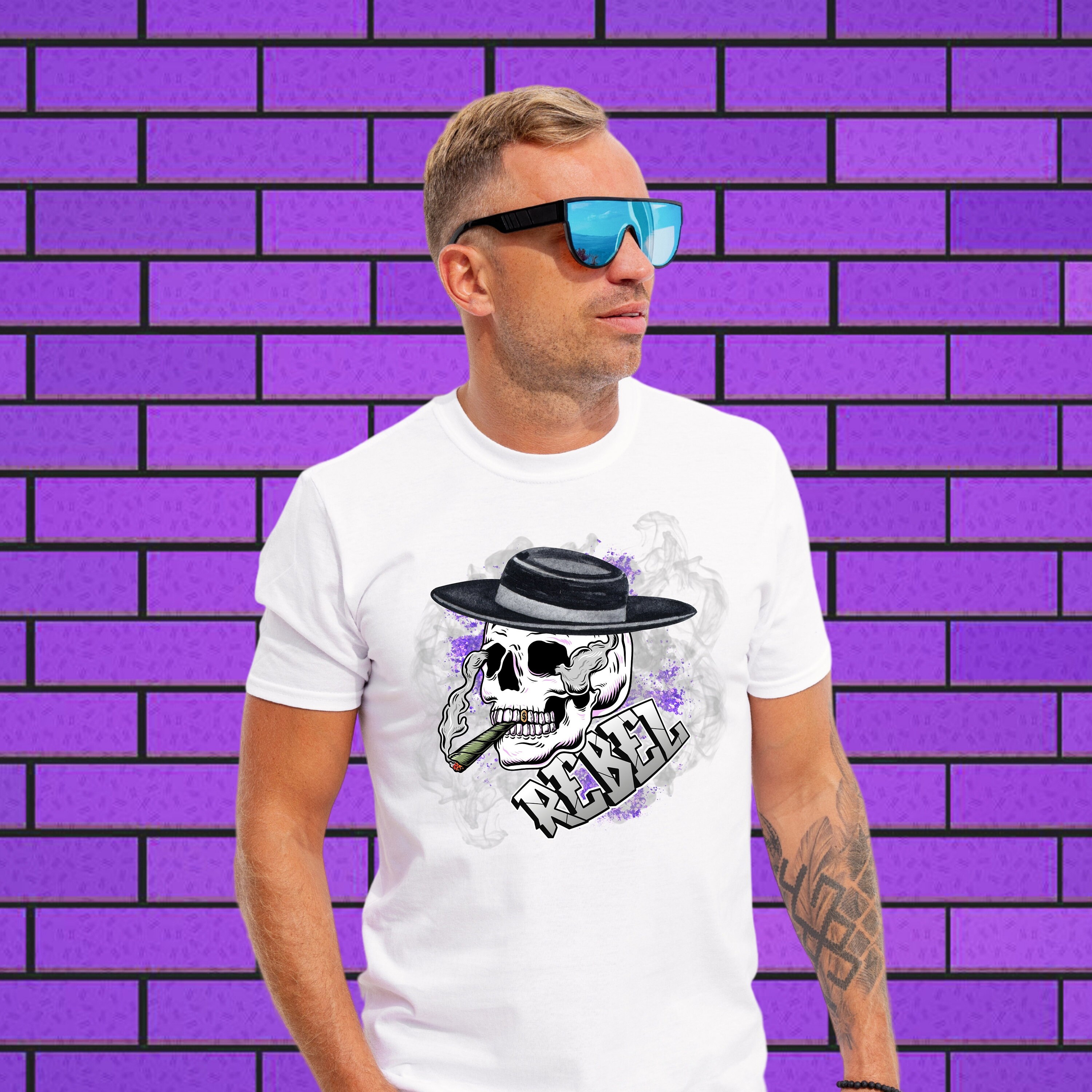 Rebel Skull Design PNG JPG File Instant Download Printable Png T Shirt ...