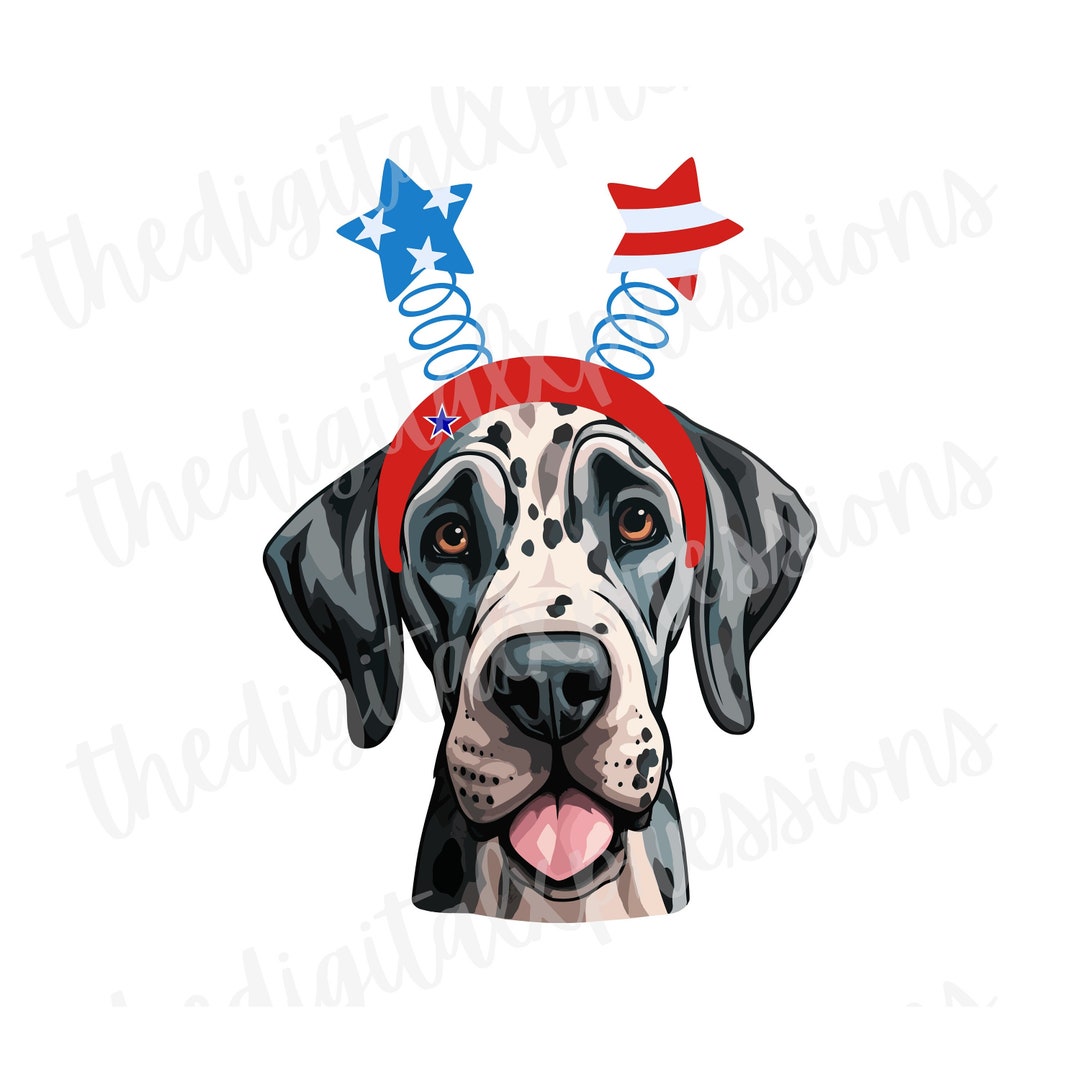 Great Dane PNG Independence Day Great Dane PNG Memorial Day Digital ...