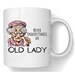 Funny Old Lady PNG: Crazy Grandmother Coffee Mug Design (digital ...