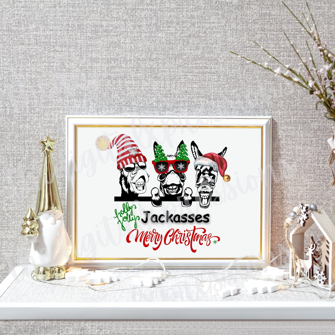 Donkey PNG Christmas PNG Instant Download Printable Png Jackass Shirt ...