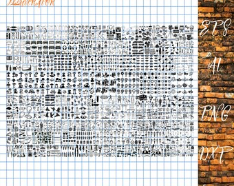 2300 Icons Svg, Icon Vectors, Icons Svg Bundle, Symbols Bundle Cricut ...