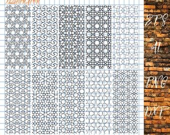 Geometric Arabesque Islamic Window, Door Design Downloadable Svg File ...