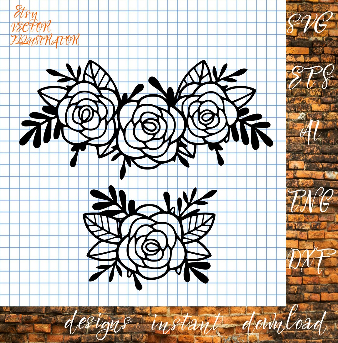 Plotterdatei Blumen Blumen svg Blumen Plottervorlage - Etsy.de