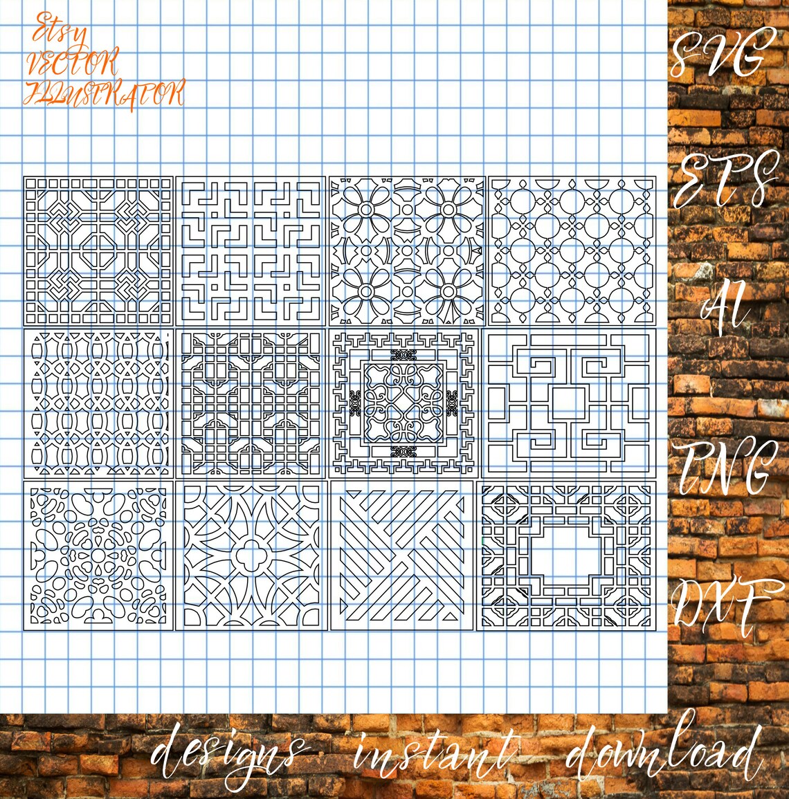 Geometric Arabesque Islamic Window, Door Design Downloadable Svg File ...