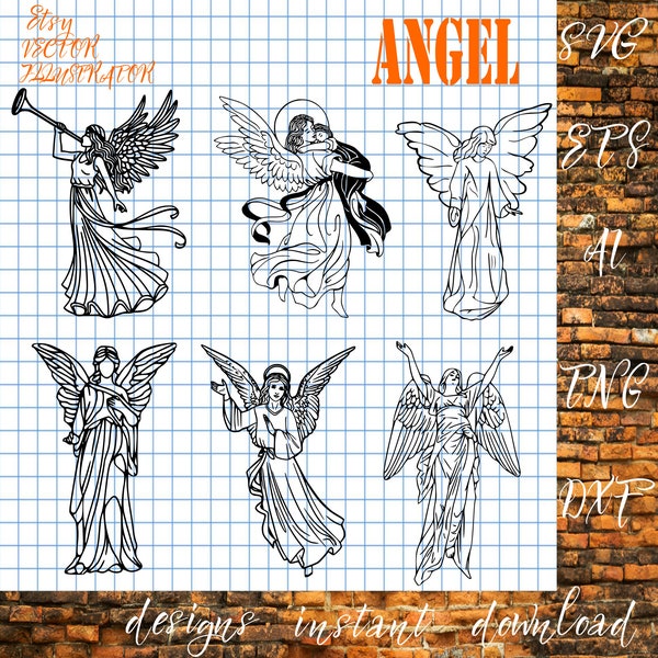 Angel Svg - Etsy