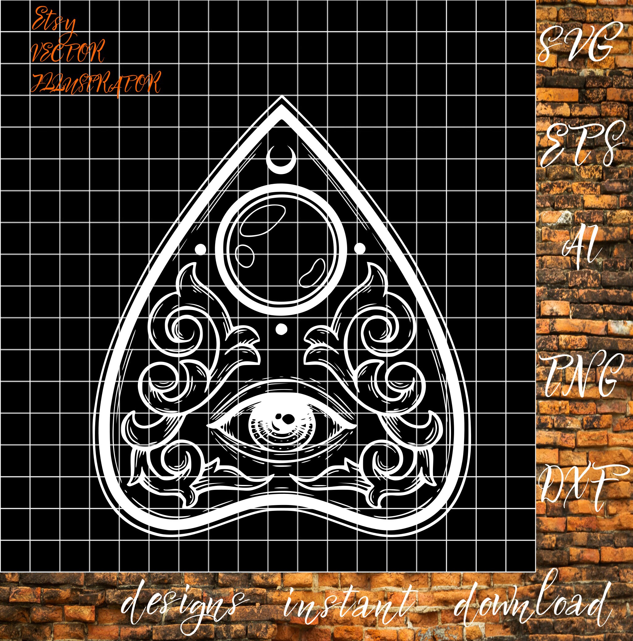 Ouija Planchette Coaster Svg Great for Halloween Rustic Home - Etsy