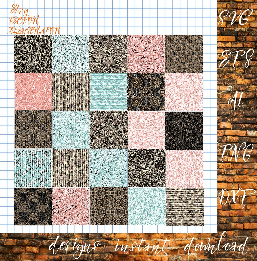 Damask Pattern Overlays, Seamless Patterns in Svgpngpdfaiepsdxf Format ...