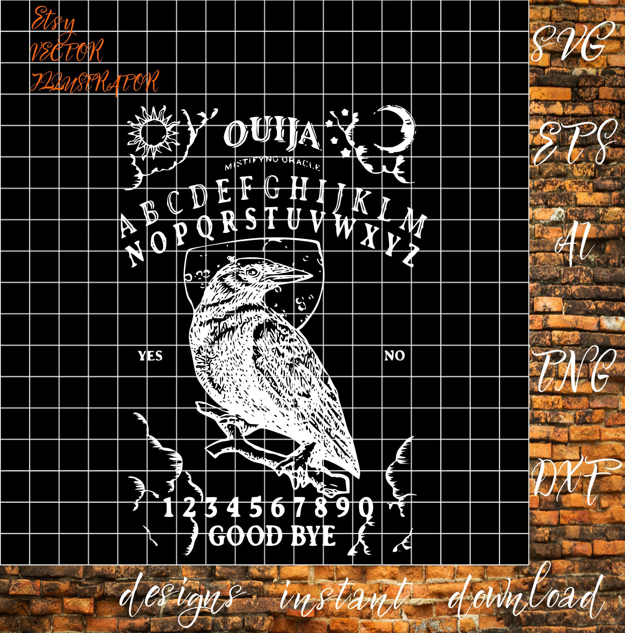 Ouija Board Svg, Svgpngpdfaidxf, Ouija Spirit Board Design, Spirit ...