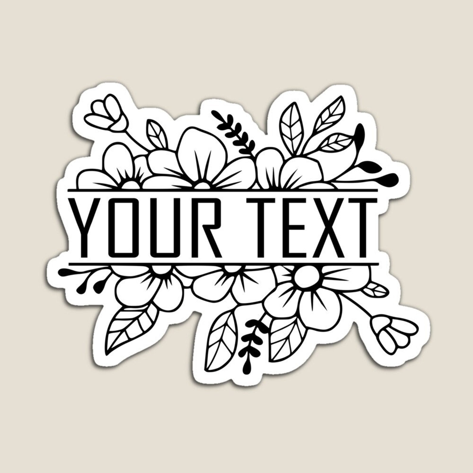 Split Flower Monogram Svg, Split Floral Frame Svg, Floral Border Svg ...