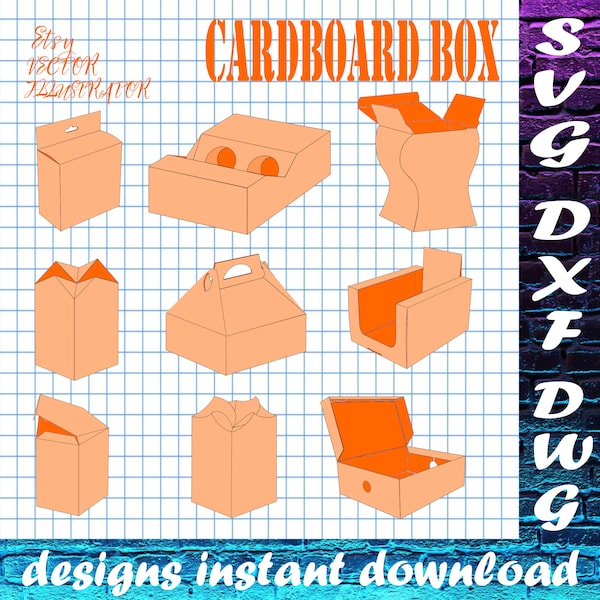 Cardboard Box - Etsy