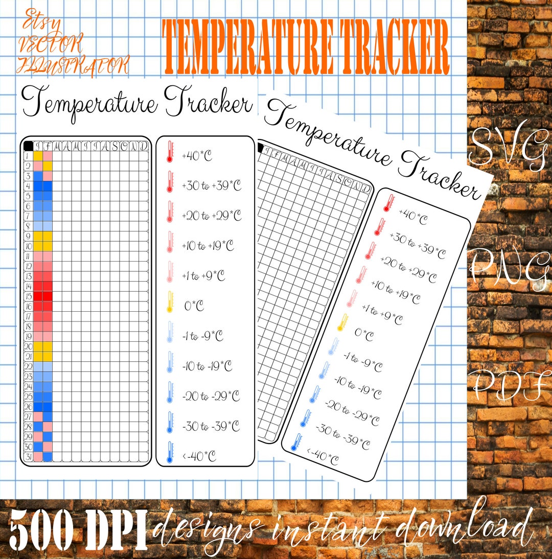 Temperature Tracker Printable Temperature Tracker A4 & Letter Journal ...