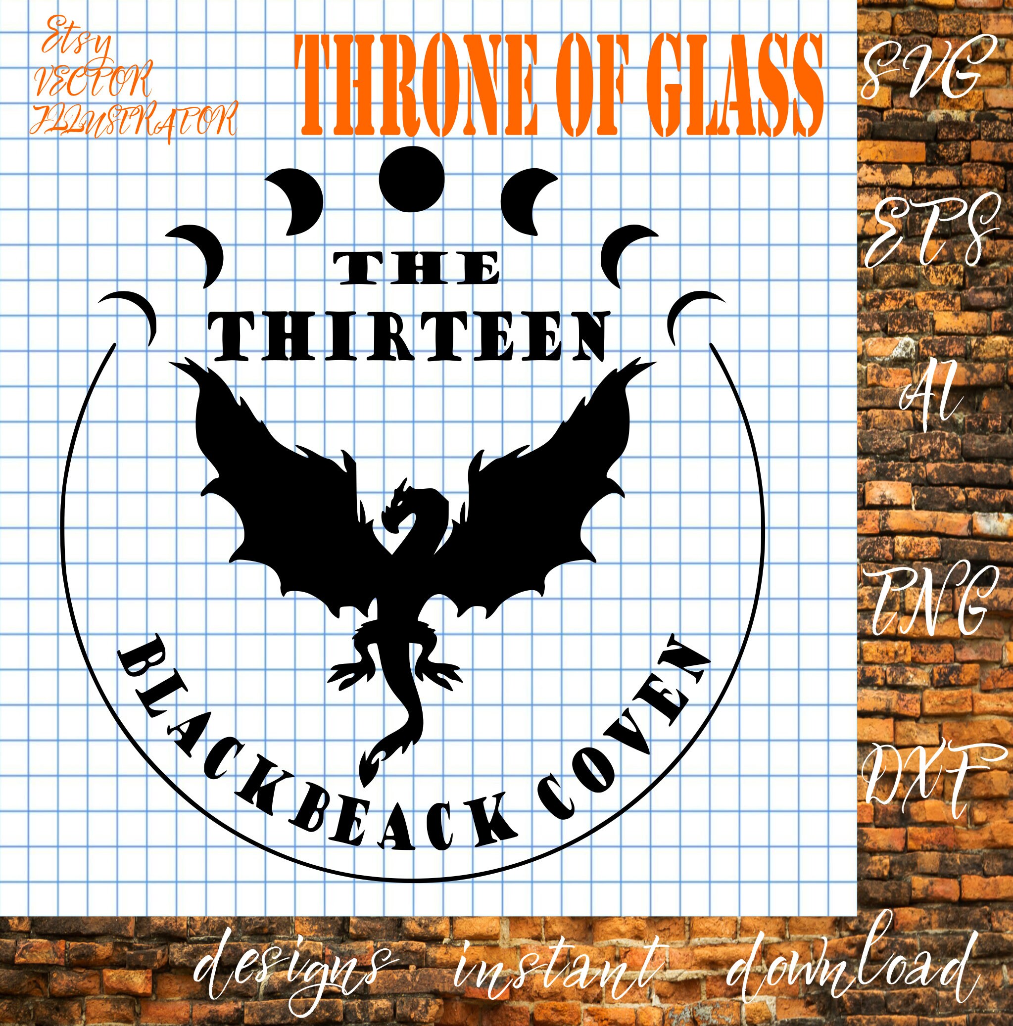 Throne of Glass Svgpngjpgpdfaiepsdxf, Shirt File, Cricut, Commercial ...