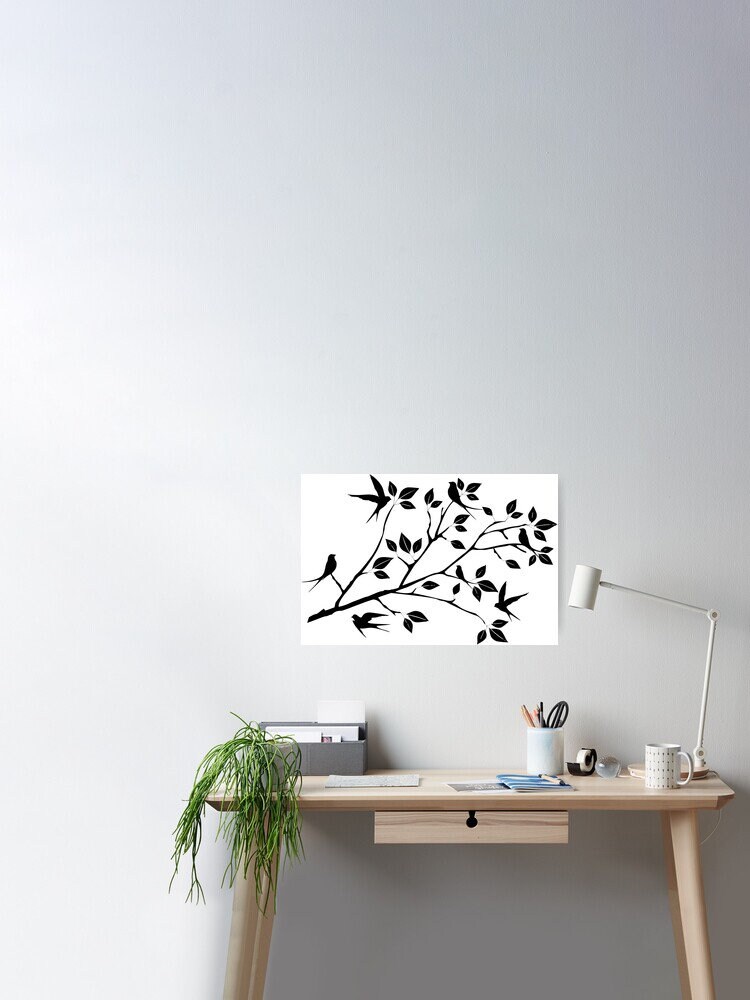 Birds and Tree Branch Svg, Wall Design Svg, Nature Svg, Birds Clipart ...