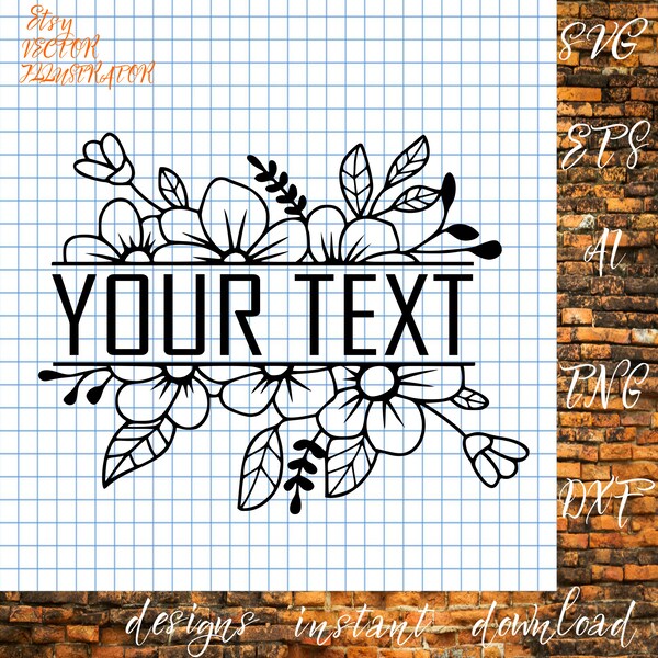 Split Monogram - Etsy