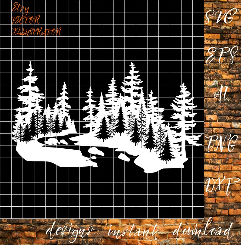 River Svg Stream Creek Lake Forest Instant Download for - Etsy