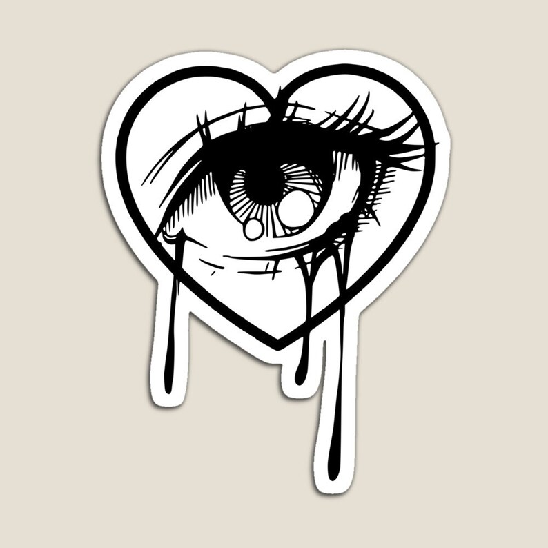 Eye Crying in the Heart Svg, Svgpngpdfaiepsdxf, Files for Cutting ...