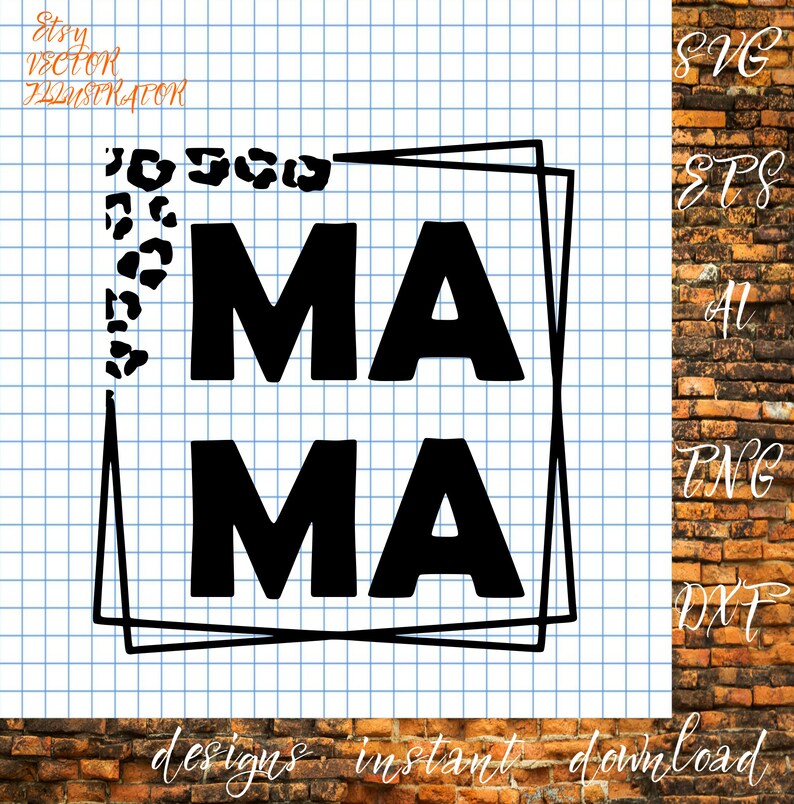 Cheetah Mama Svg, Leopard Mama Svg, Mom Svg, Mom Life Svg, Mama Square ...
