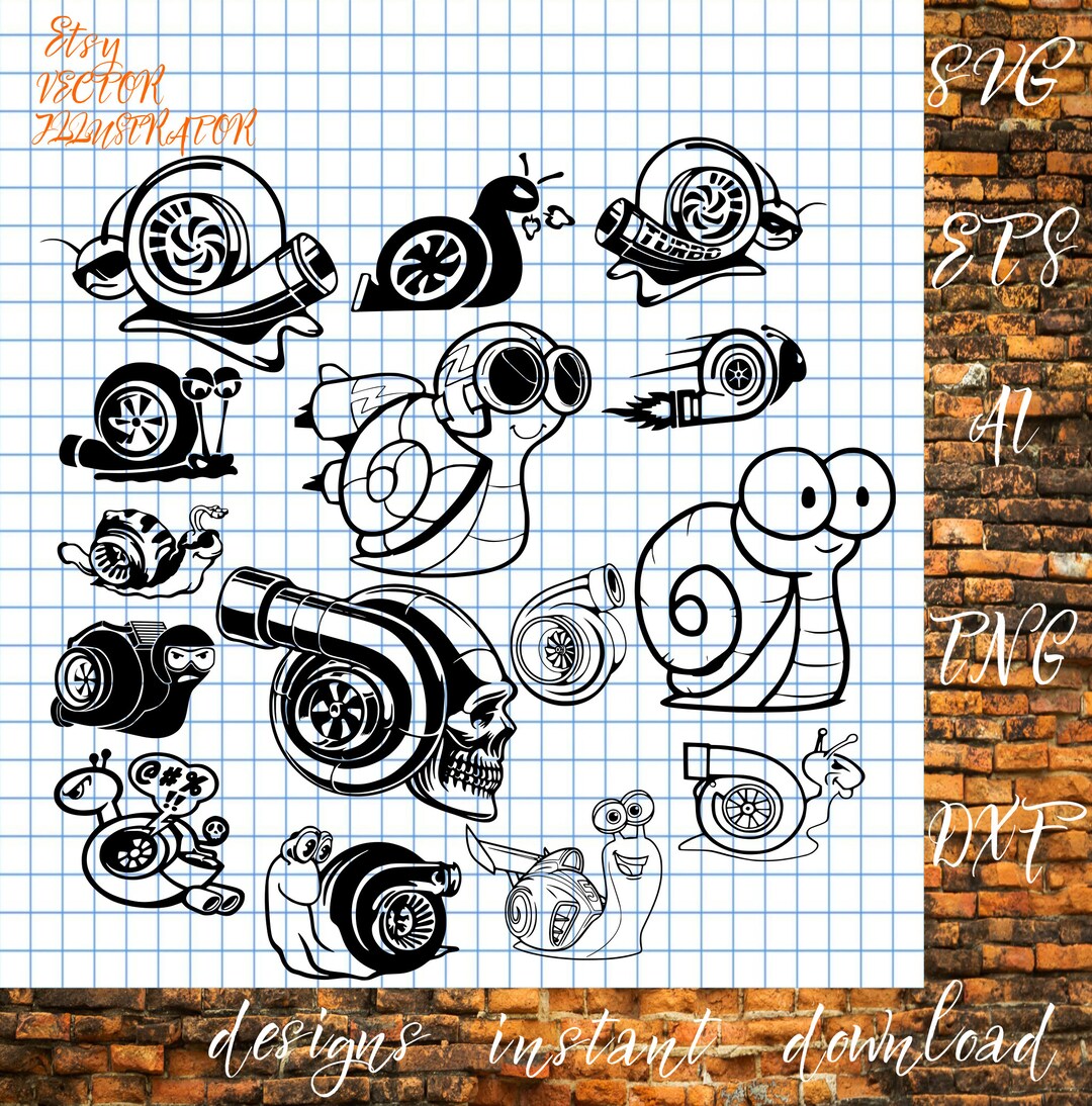Snail Turbo Charger Logo Svg Design,car Racing,mechanic,motorcycle,auto ...