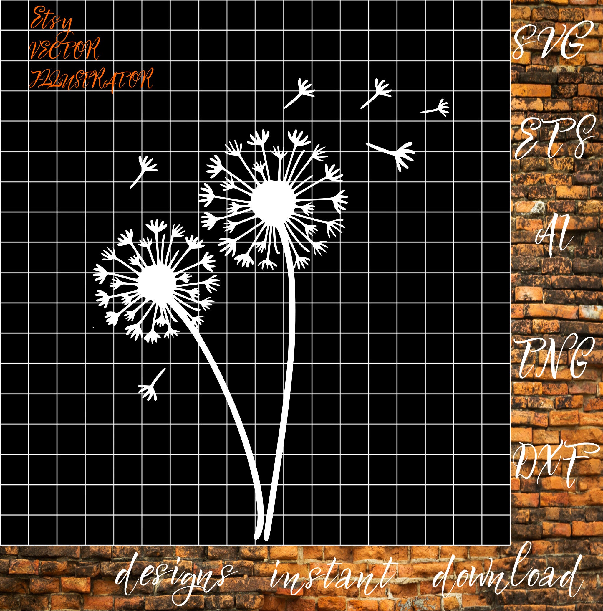 Dandelion Svg, Png, Eps, Dandelions Svg Bundle, Instant Download ...