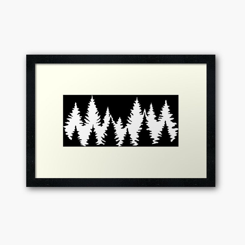 Treeline Silhouette Svg Forest Svg Cut File Pine Tree Svg Woods Svg