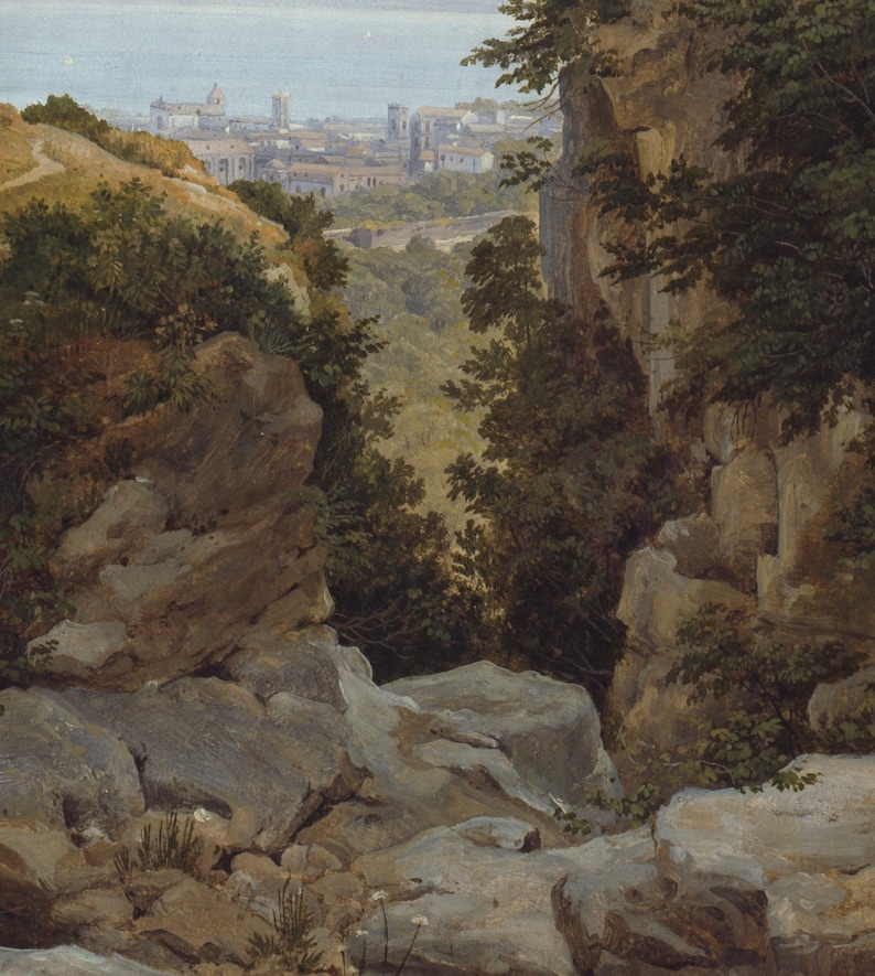 Printable Moody Country Landscape Painting Vintage Wall Art North ...