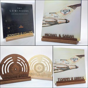 Now Spinning/now Playing Premium Wood Record Display Stand - Luxury ...