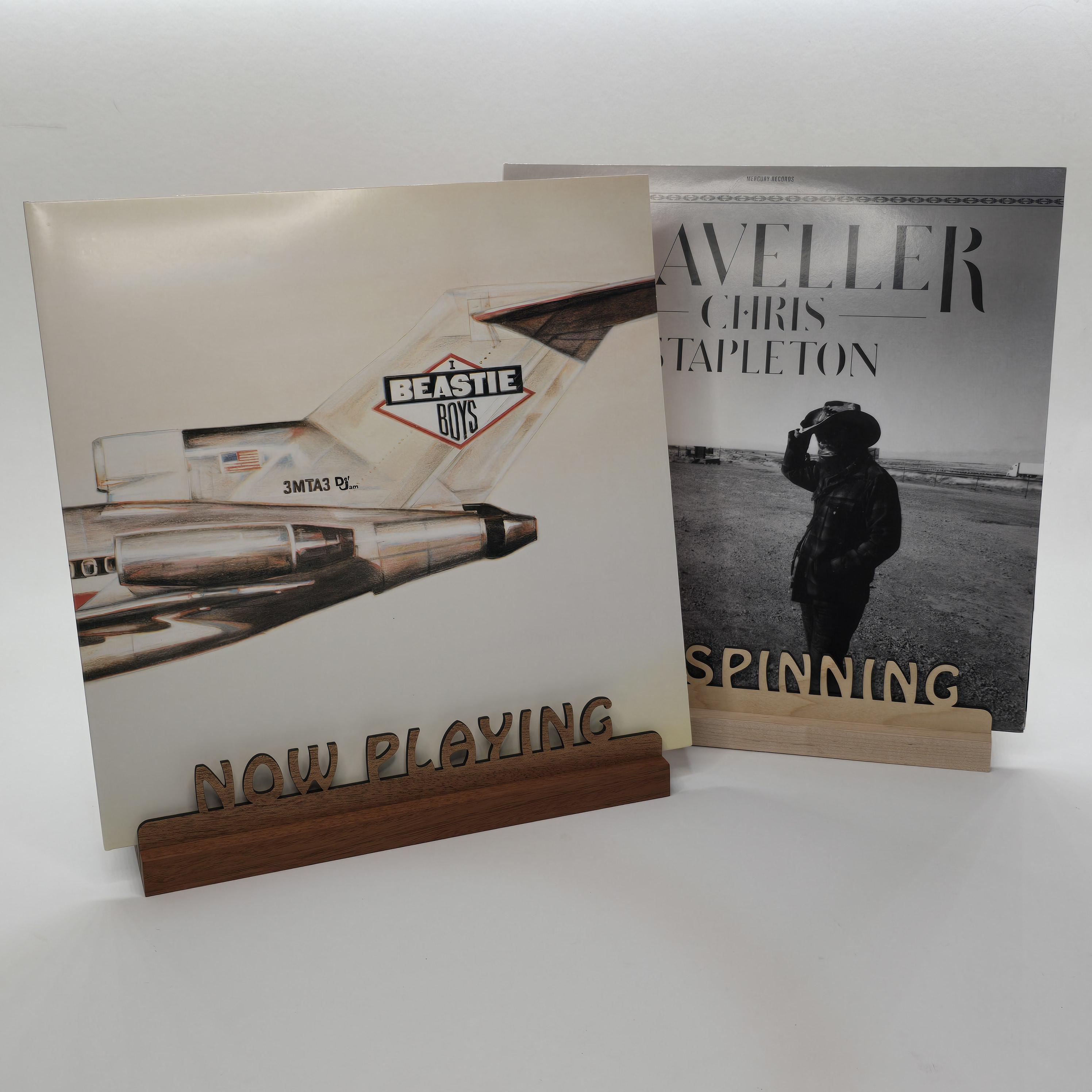 Now Spinning/now Playing Record Display Stand - Guitar - Etsy