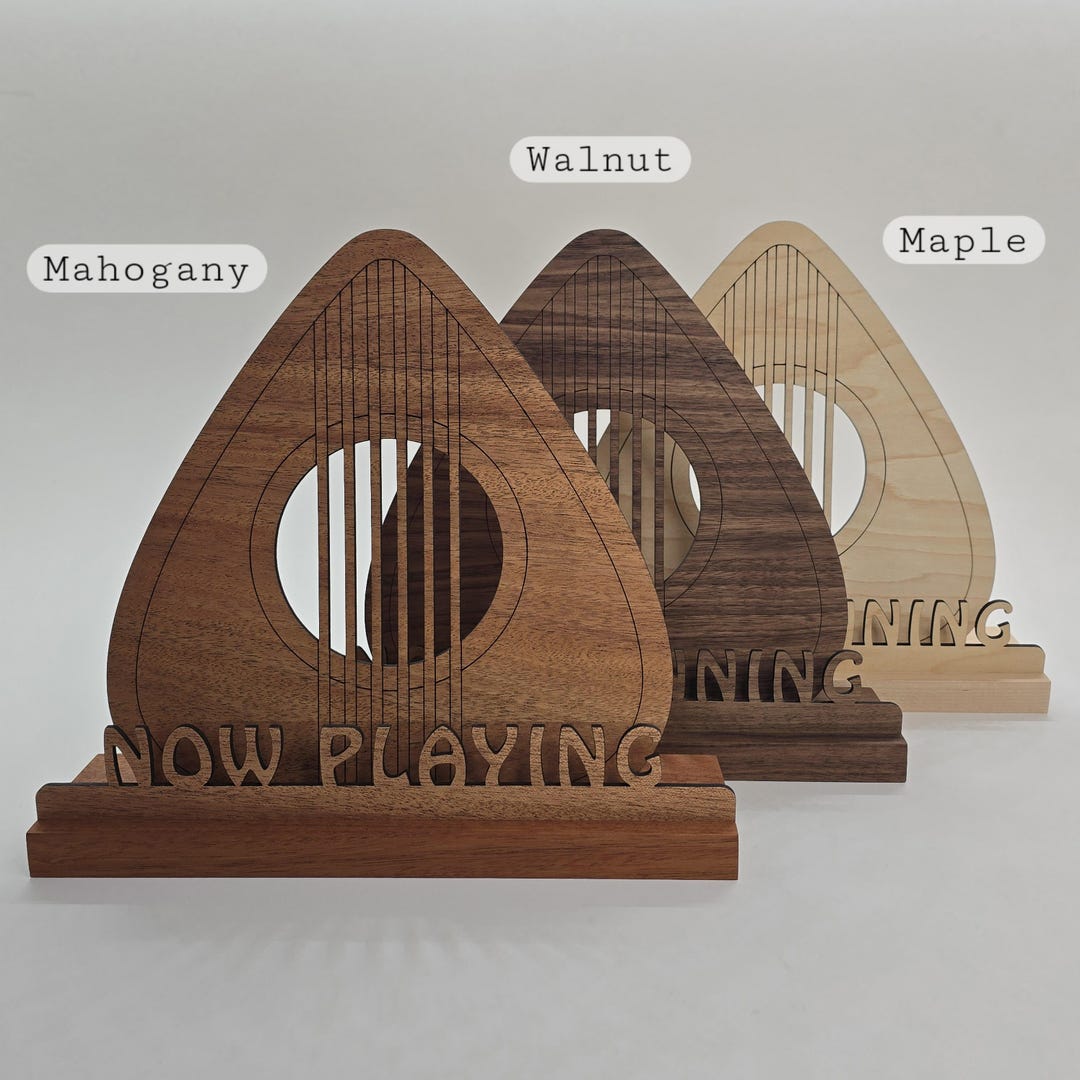 Now Spinning/now Playing Record Display Stand - Guitar - Etsy