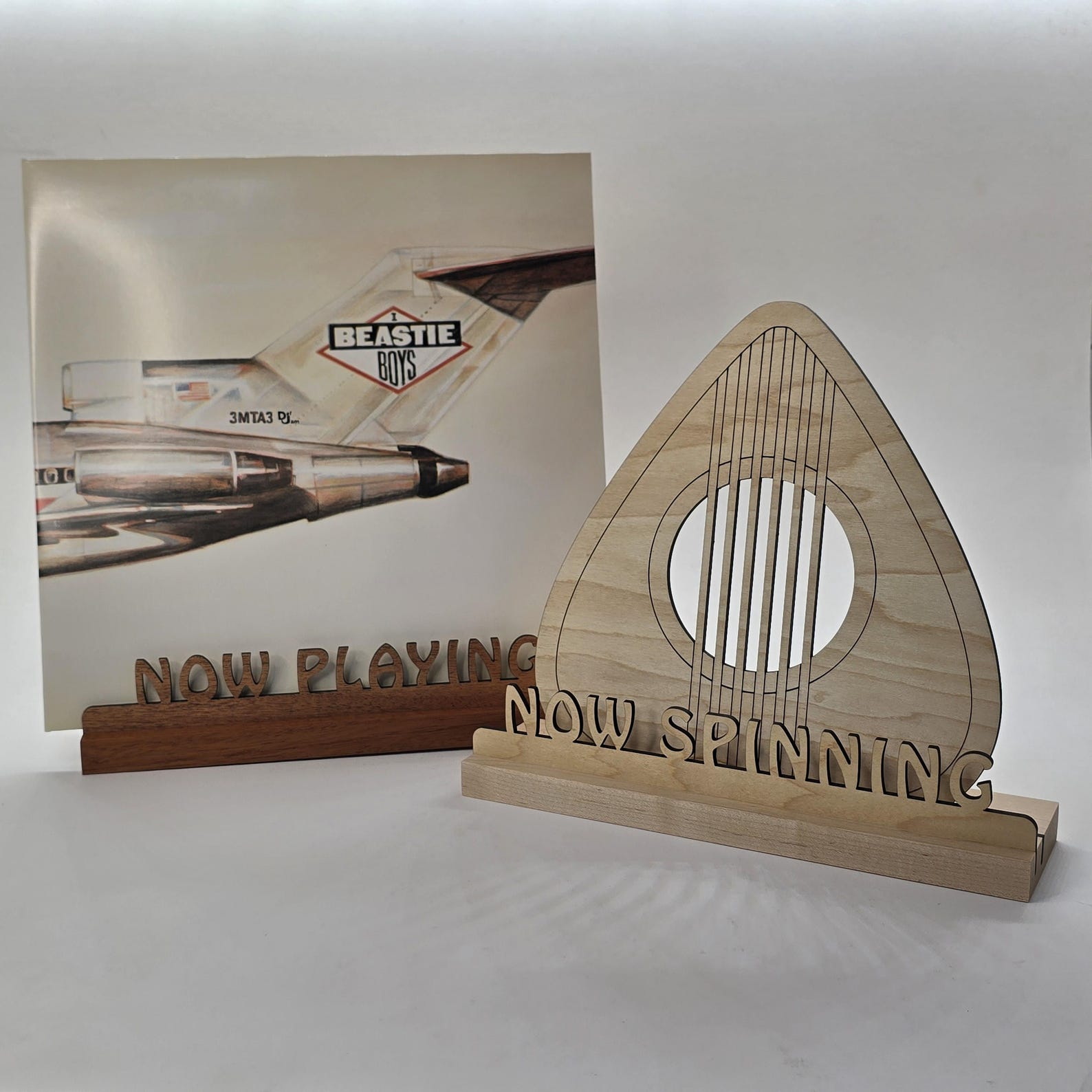 Now Spinning/now Playing Record Display Stand - Guitar - Etsy