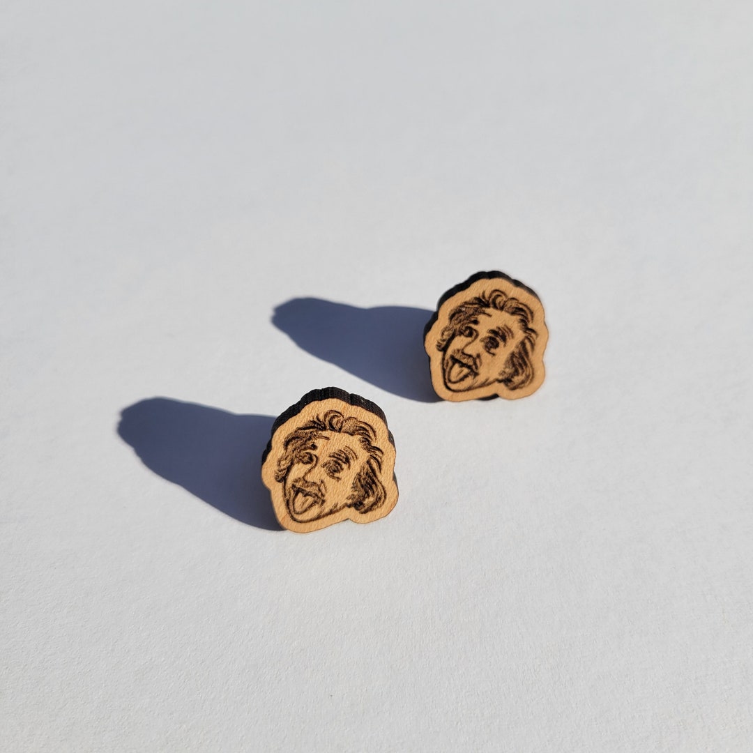 Albert Einstein Hardwood Pin/lapel - Etsy