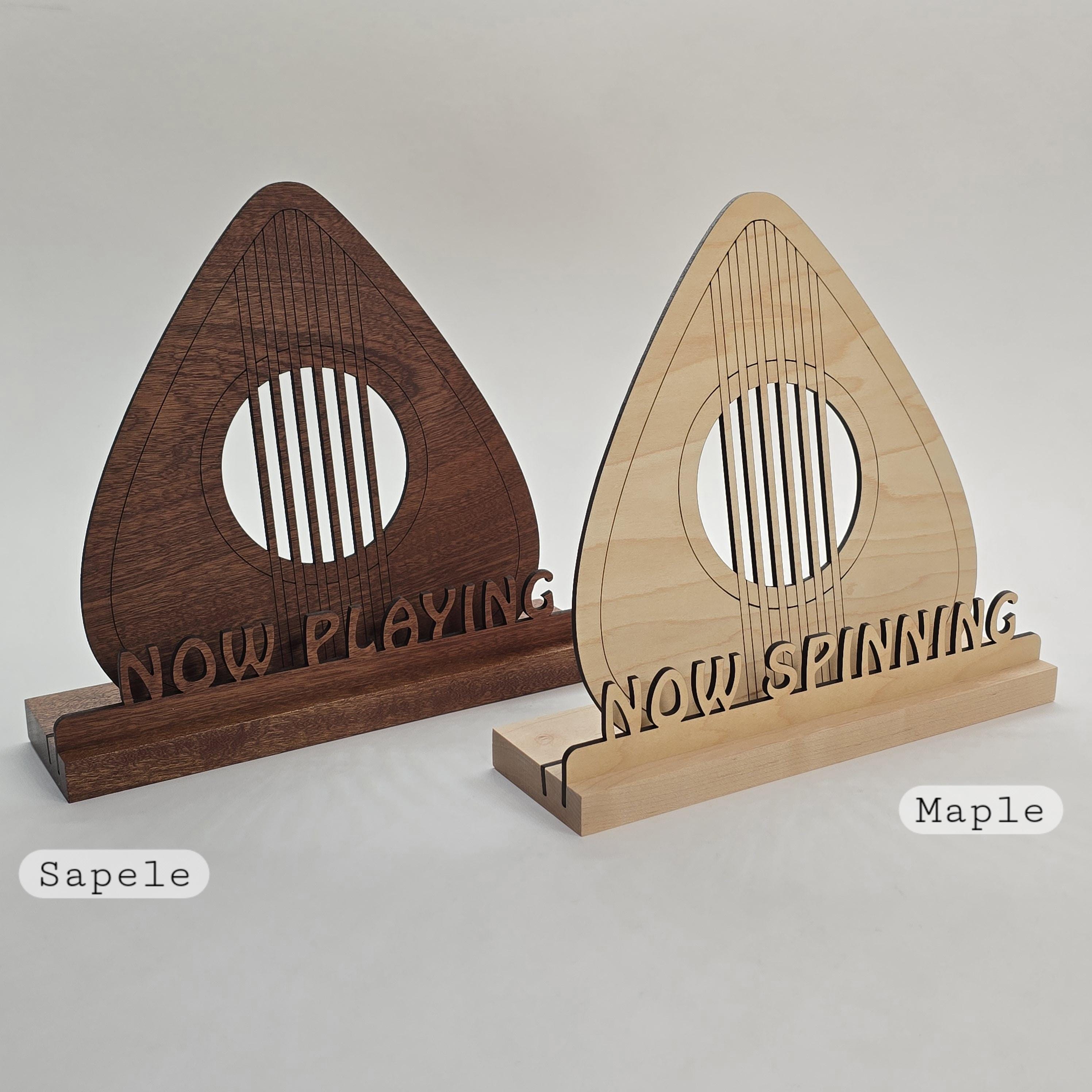 Now Spinning/now Playing Record Display Stand - Guitar - Etsy