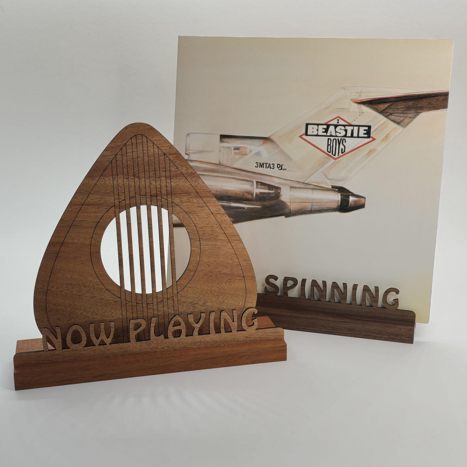 Now Spinning/now Playing Record Display Stand - Guitar - Etsy