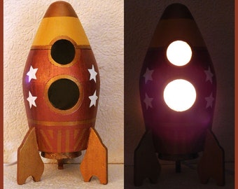 Rocket Ship Table Lamp - Etsy