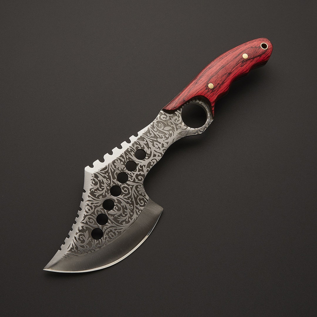 Hand Forged Tracker Knife Damascus Steel Knife Custom - Etsy