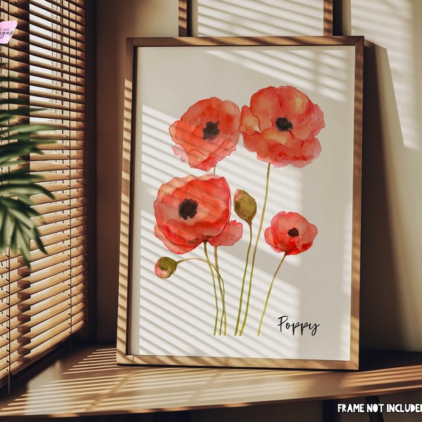 Poppy Poster - Etsy UK