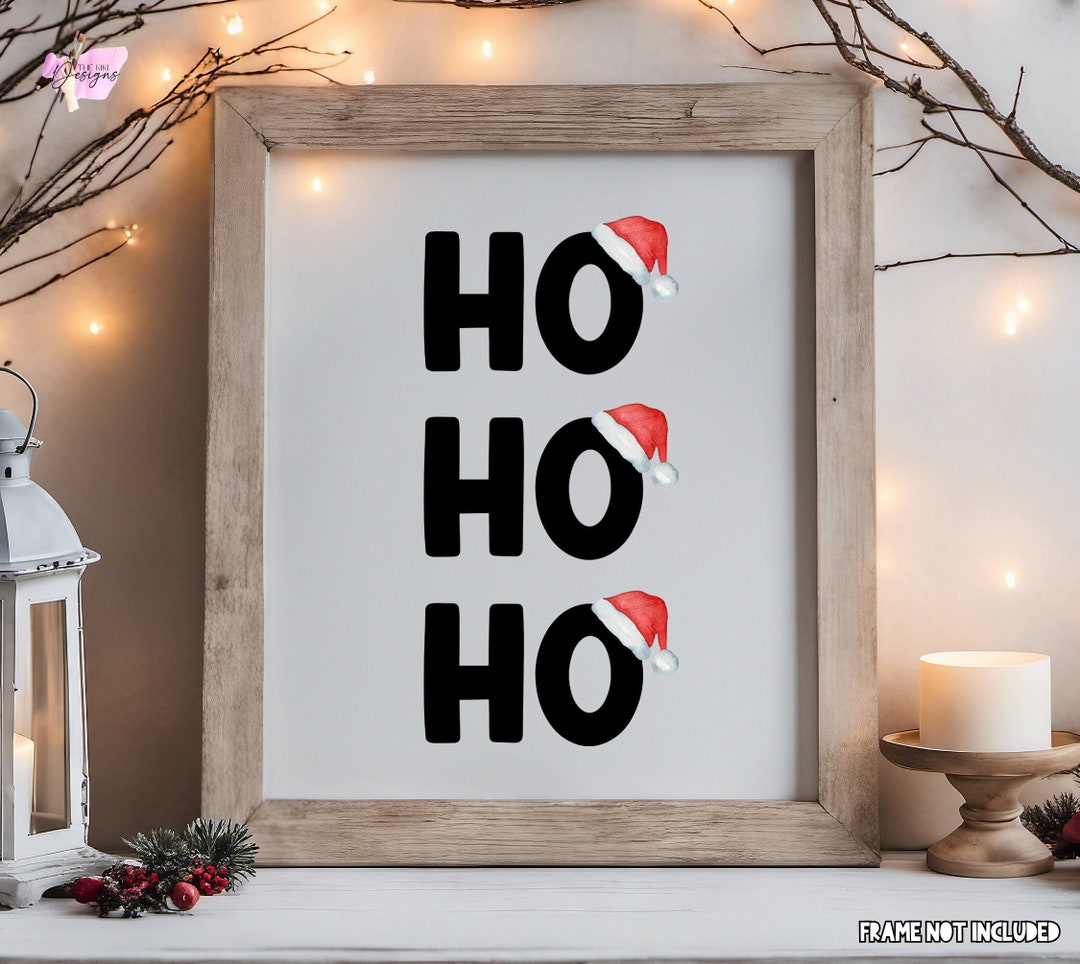 HO HO HO Christmas Print Festive Print Modern Christmas - Etsy.de