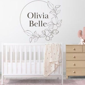 Nursery Name Wall Decal Wall Decor for Nursery Baby Girl Names Nursey ...