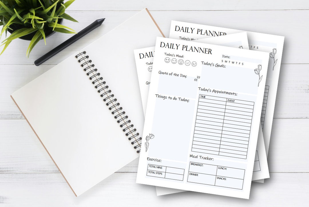 Daily Planner - Daily Organizer - to Do List - Appointment Planner - Etsy