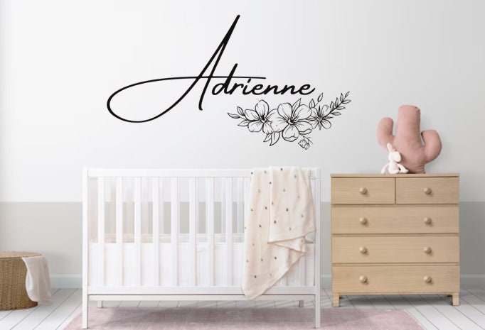 Nursery Name Wall Decal Wall Decor for Nursery Baby Girl Names Nursey ...