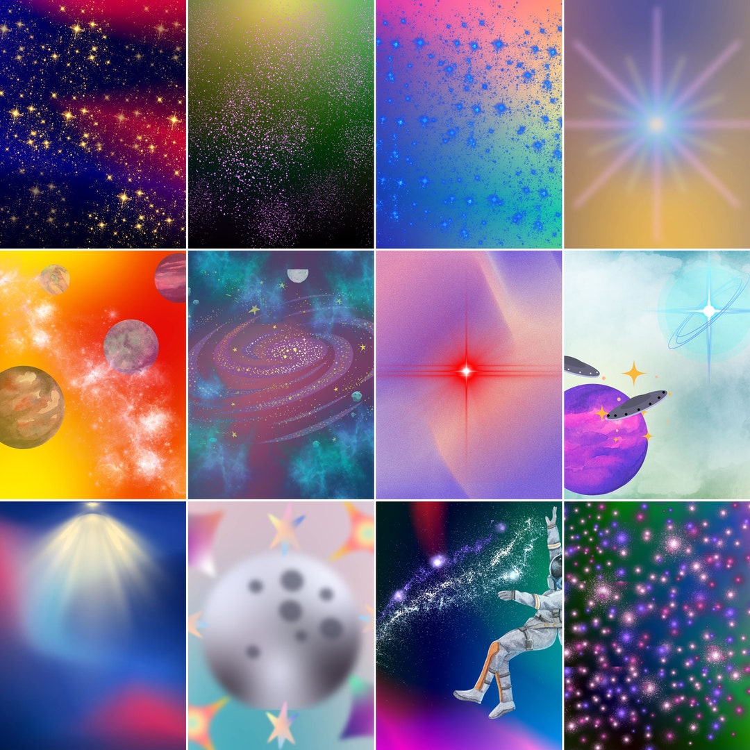 Space Themed Digital Scrapbook Paper - Etsy