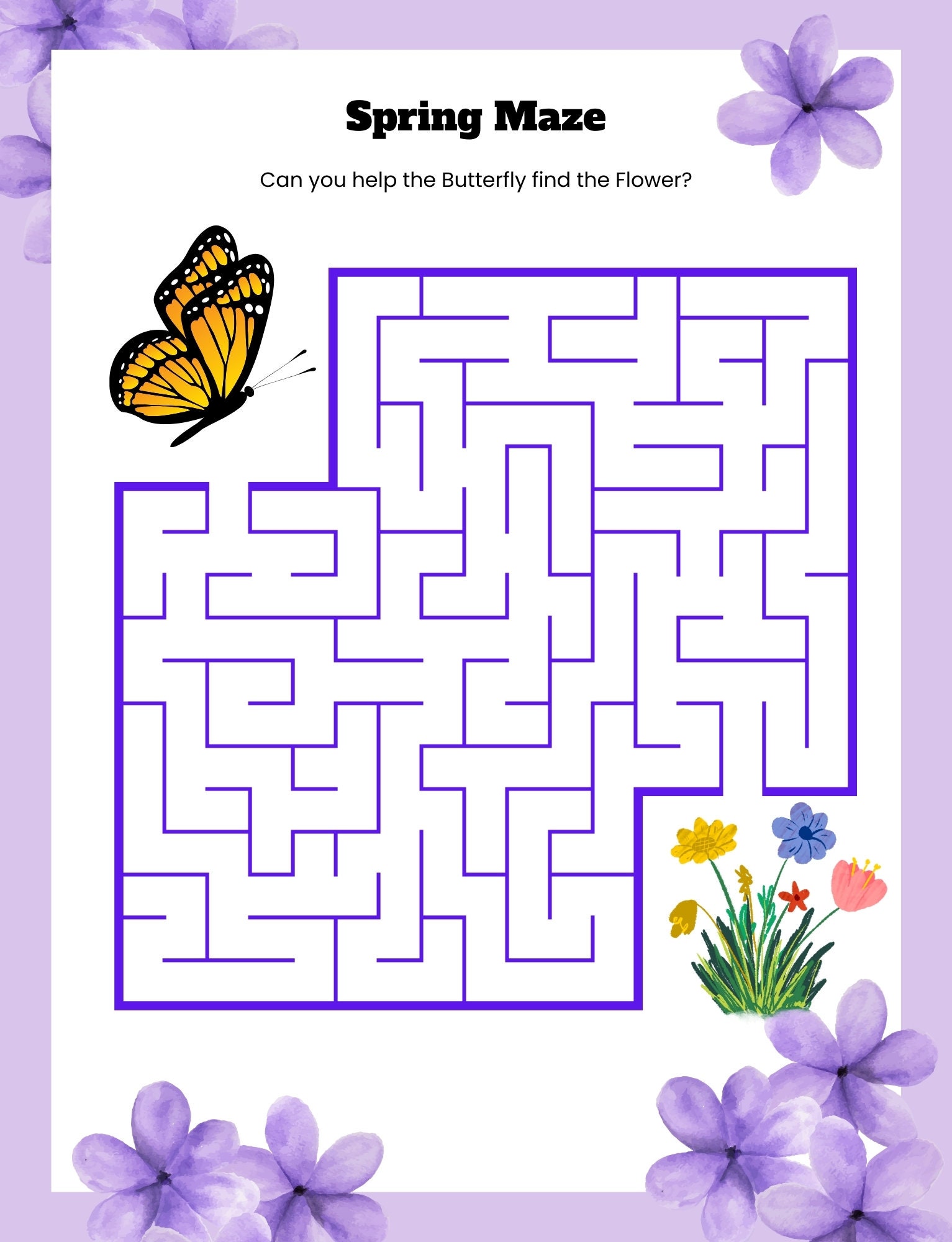 My Spring Fling Activity and Coloring Book - Etsy
